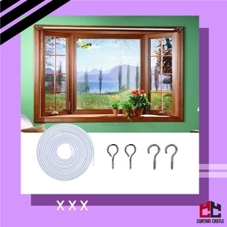 Dawai/ Spring Langsir Putih Percuma Skru (White Curtain Wire/ Spring ...