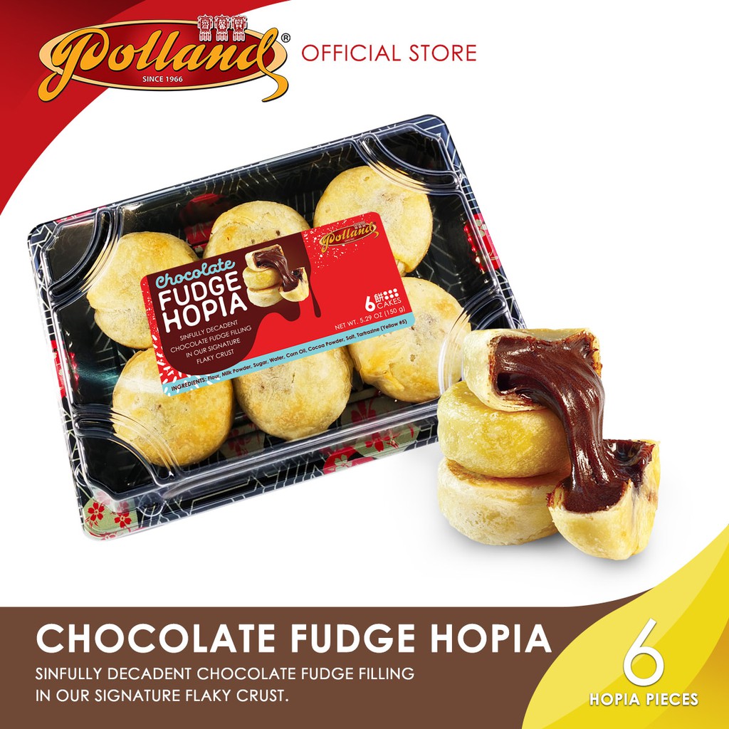 Polland Hopia Chocolate Fudge 6pcs | Shopee Philippines