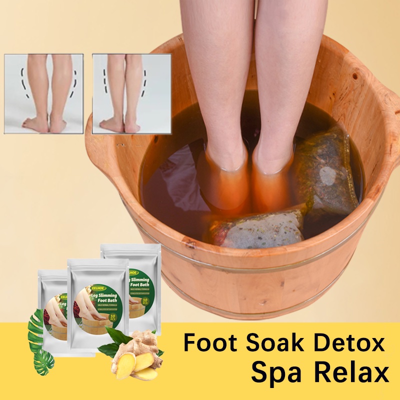 10PCS Natural Mugwort Herb Foot Soak Detox Foot Care Foot Bath Bag Spa ...