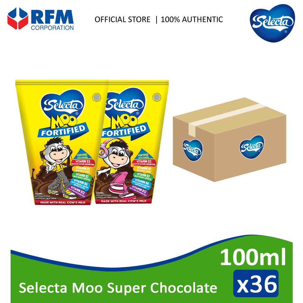 Selecta Moo Super Chocolate 100ml - Pack of 36 | Shopee Philippines