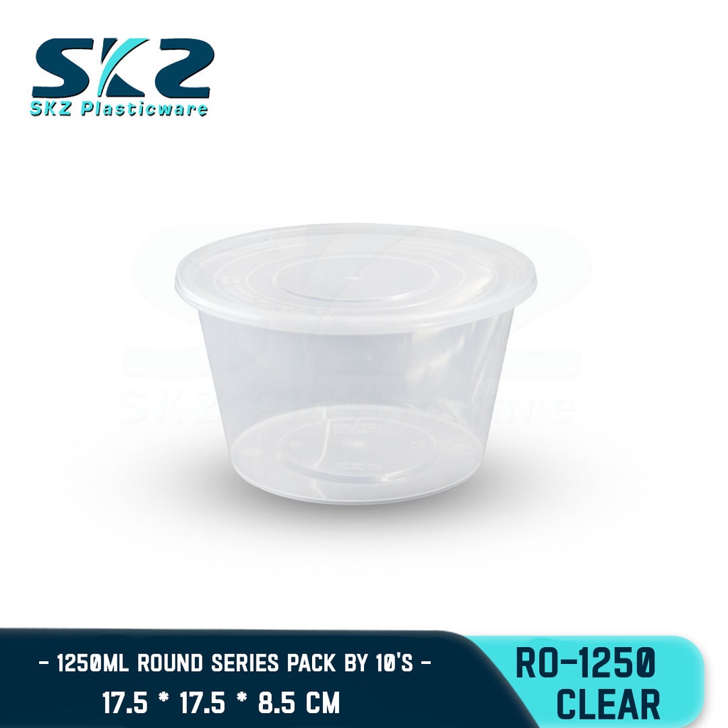 SKZ CLEAR CONTAINER ROUND SERIES R01250 1250ml ENVIRONMENTAL FRIENDLY ...