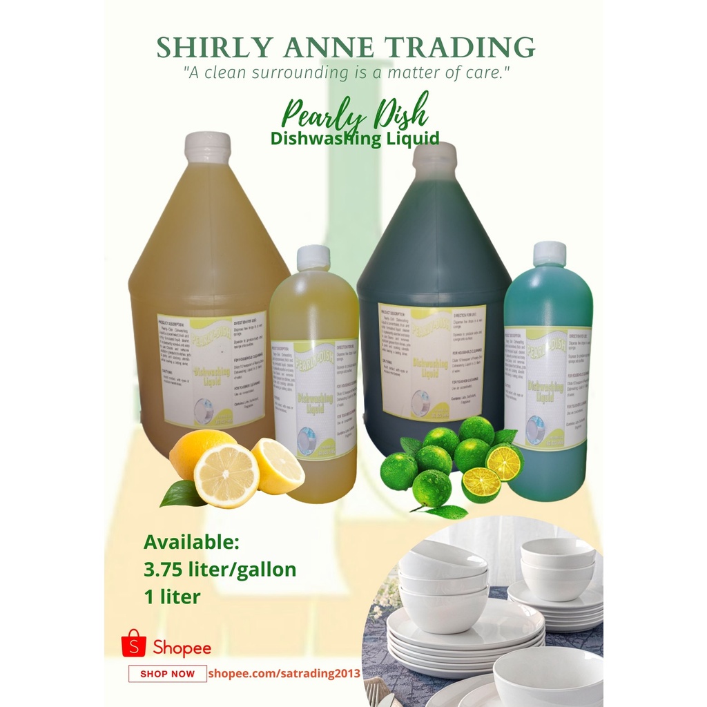 Pearly Dish - Dishwashing Liquid (1 gallon) | Shopee Philippines