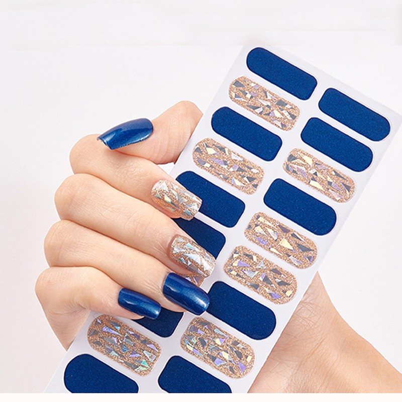22tips Set Nail Art Sticker Diy Sticker Manicure Snowflake Shiny