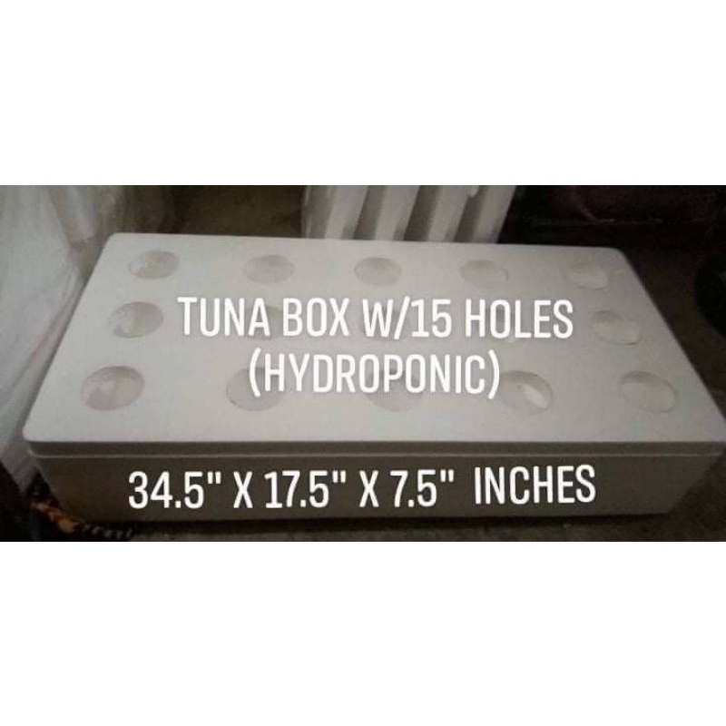 hydroponics box / tuna box with 15 hole's | Shopee Philippines