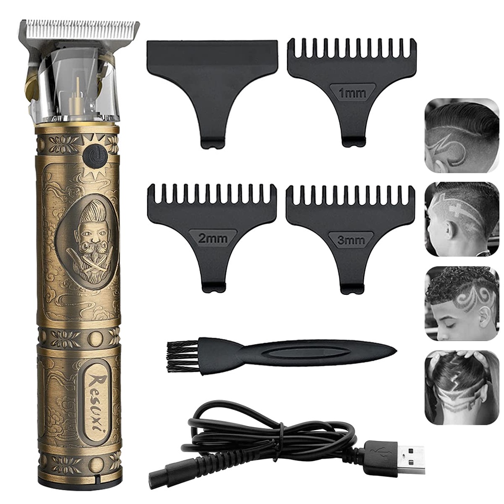 Electric Hair Clipper for Men Professional Rechargeable Hair Trimmer ...