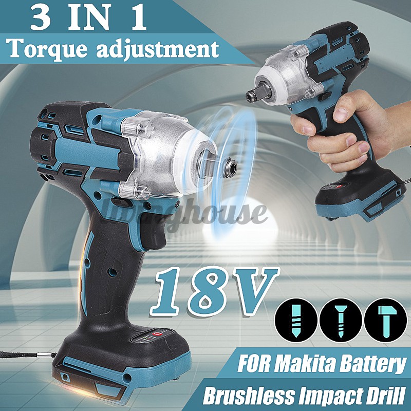520 N.m 1/2'' Brushless Motor Cordless Electric Impact Wrench Torque ...