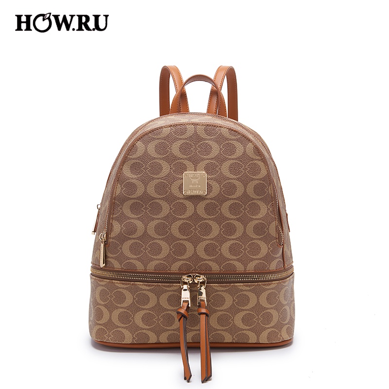 How.R.U Korean Fashion Backpack Pu Leather Bag For Women | Shopee ...