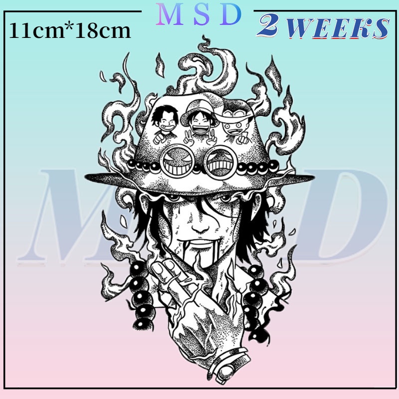 [MSD] One Piece 15 Days Waterproof Temporary Tattoo Sticker | Shopee ...