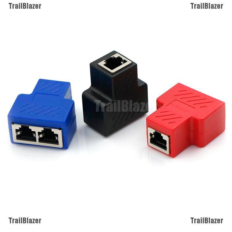 TB RJ45 Splitter Adapter Dual LAN Ethernet Socket Network Connections ...
