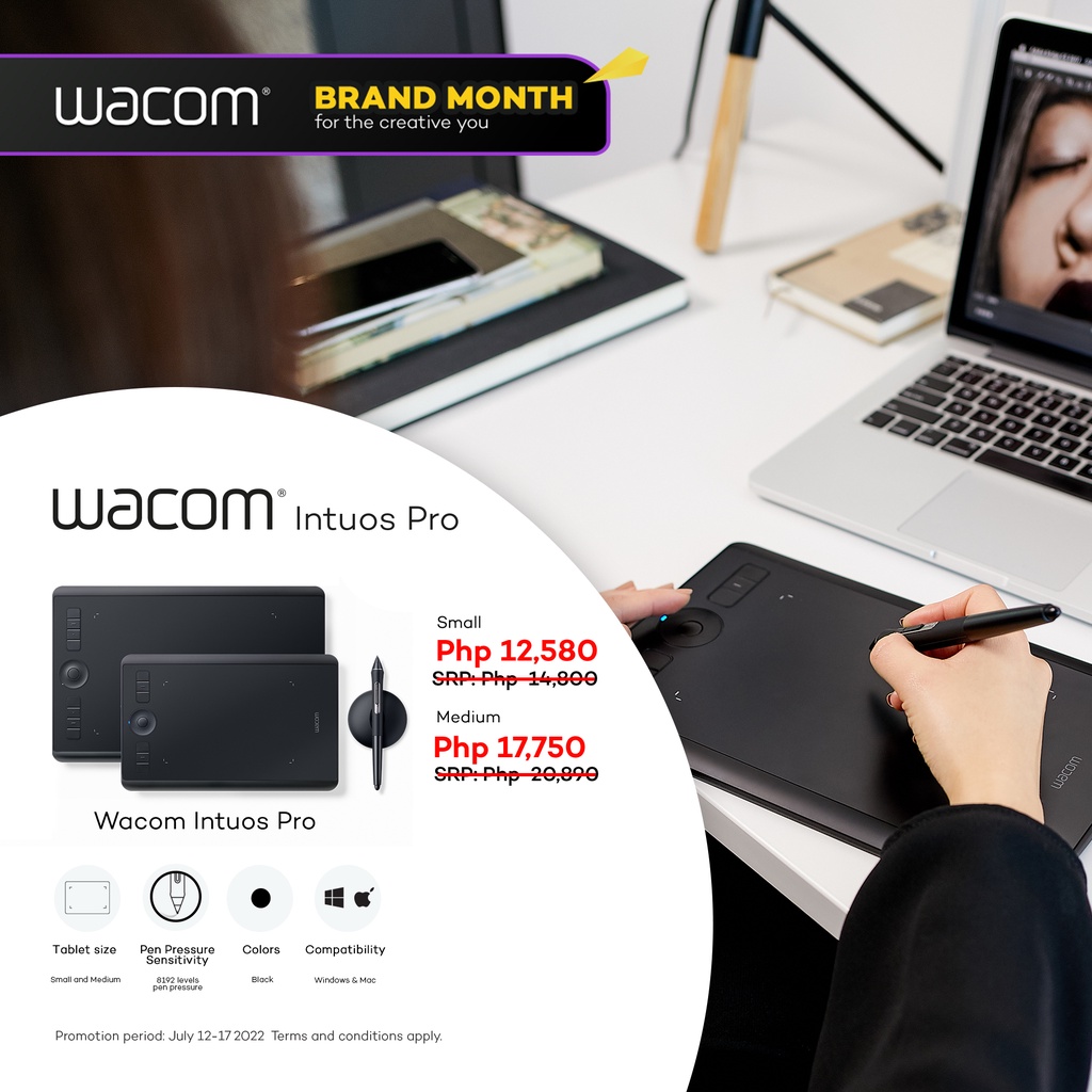 Wacom Intuos Pro PTH-660 Graphic Drawing Pen Tablet Medium | Shopee ...