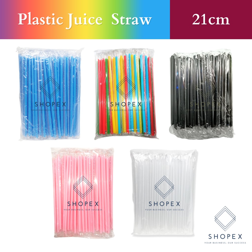 Thin Straw Individual Wrapped (100 pcs/ pack)/ Assorted Juice Straw ...