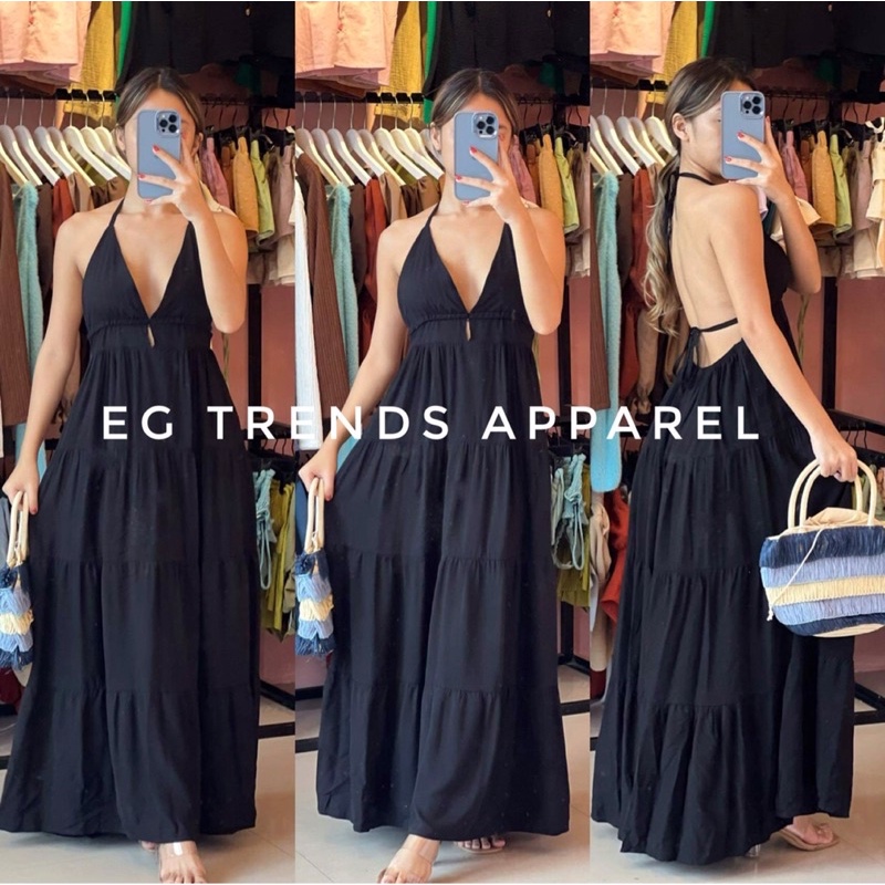 012 Eg Trends New Sexy Deep V Neck Maxi Dress Self Tie Dress Beach