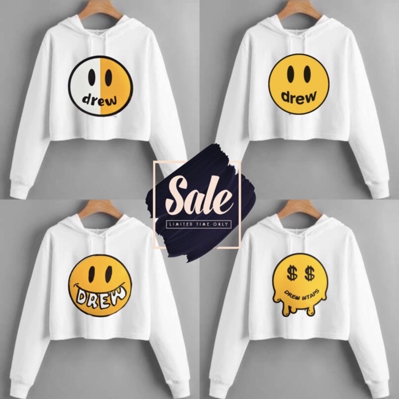 SMILEY DREW CROPTOP HOODIE JACKET | Shopee Philippines