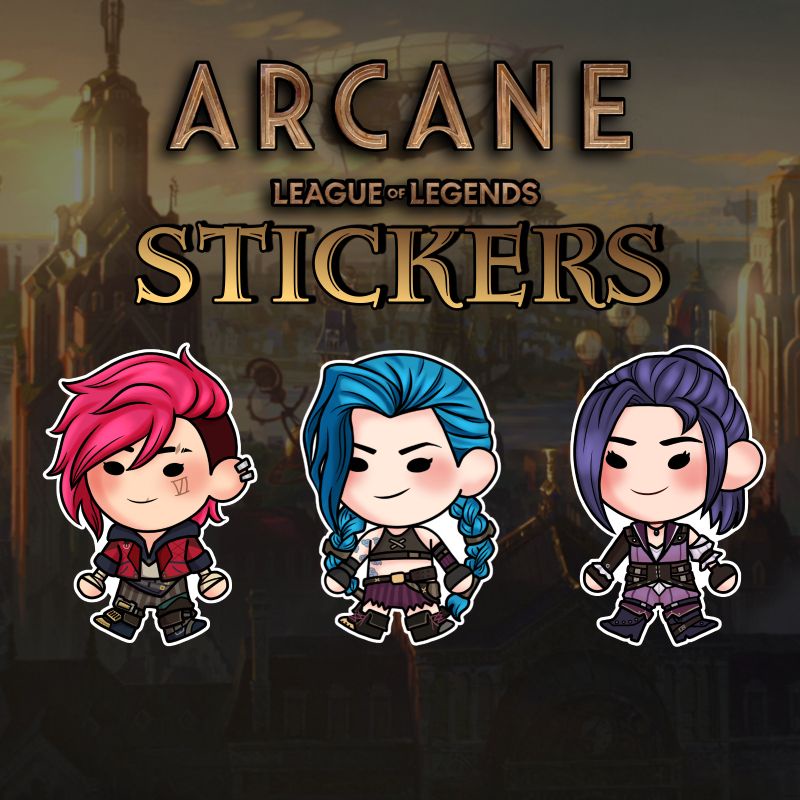Arcane League of Legends Vinyl Stickers (Jinx, Vi, Caitlyn) | Shopee ...