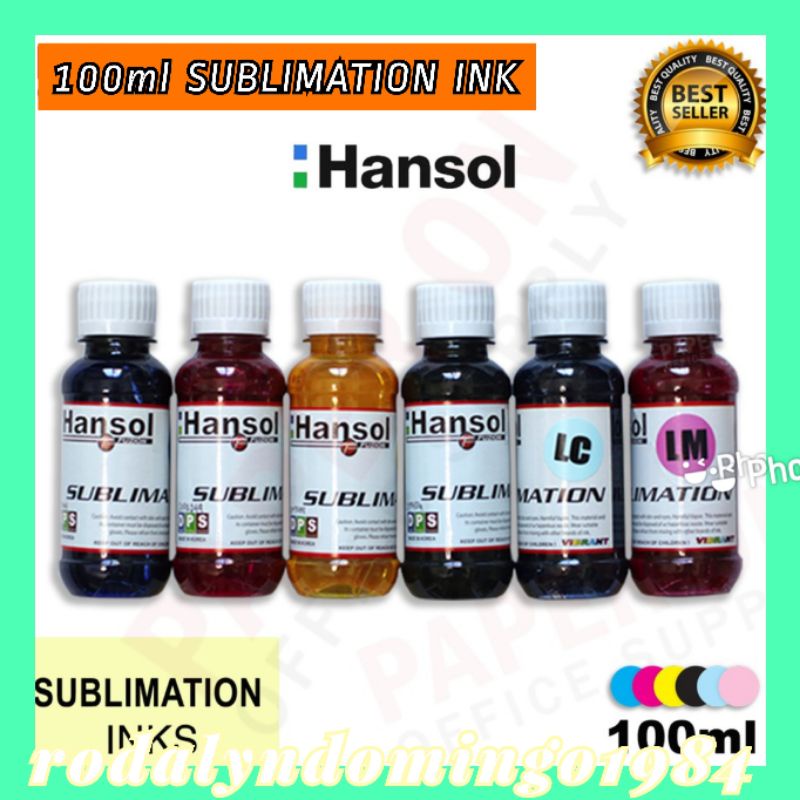 HANSOL SUBLIMATION INK 100ML | Shopee Philippines