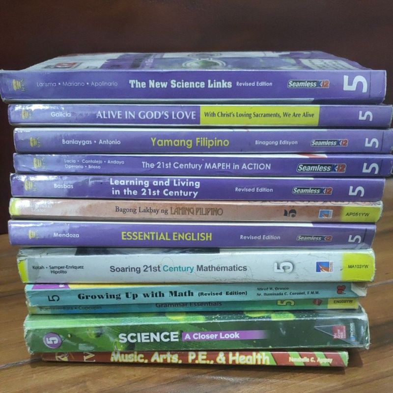 grade 5 text book rex phoenix school books study science english mapeh ...