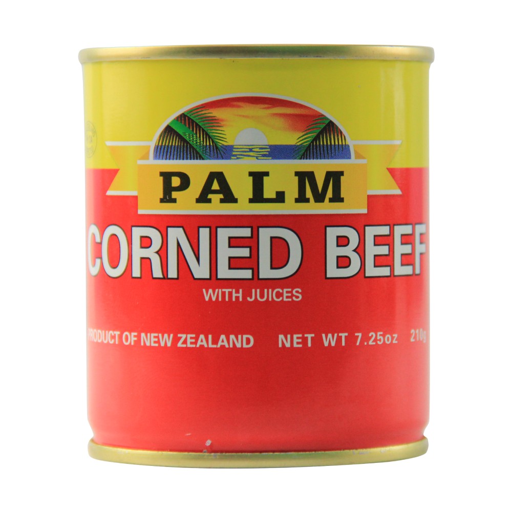 Palm Corned Beef with Natural Juice Plain 210g | Shopee Philippines