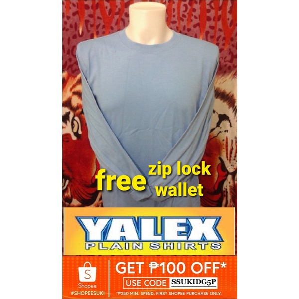 Yalex Plain Longsleeves Light Blue - adult | Shopee Philippines