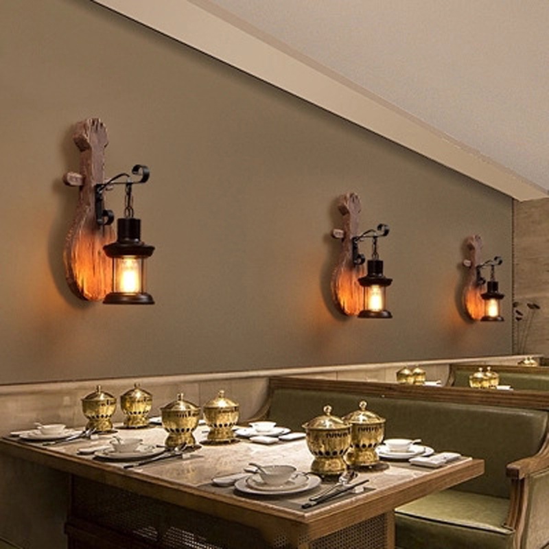 【HOT SALE】 Industrial Edison E27 Wall Lamp Restaurant Aisle Retro Wall ...