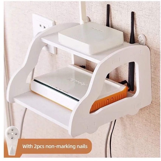CQW.NO1 Wireless Wood Wifi Router Storage Box panel Shelf Wall Hanging ...