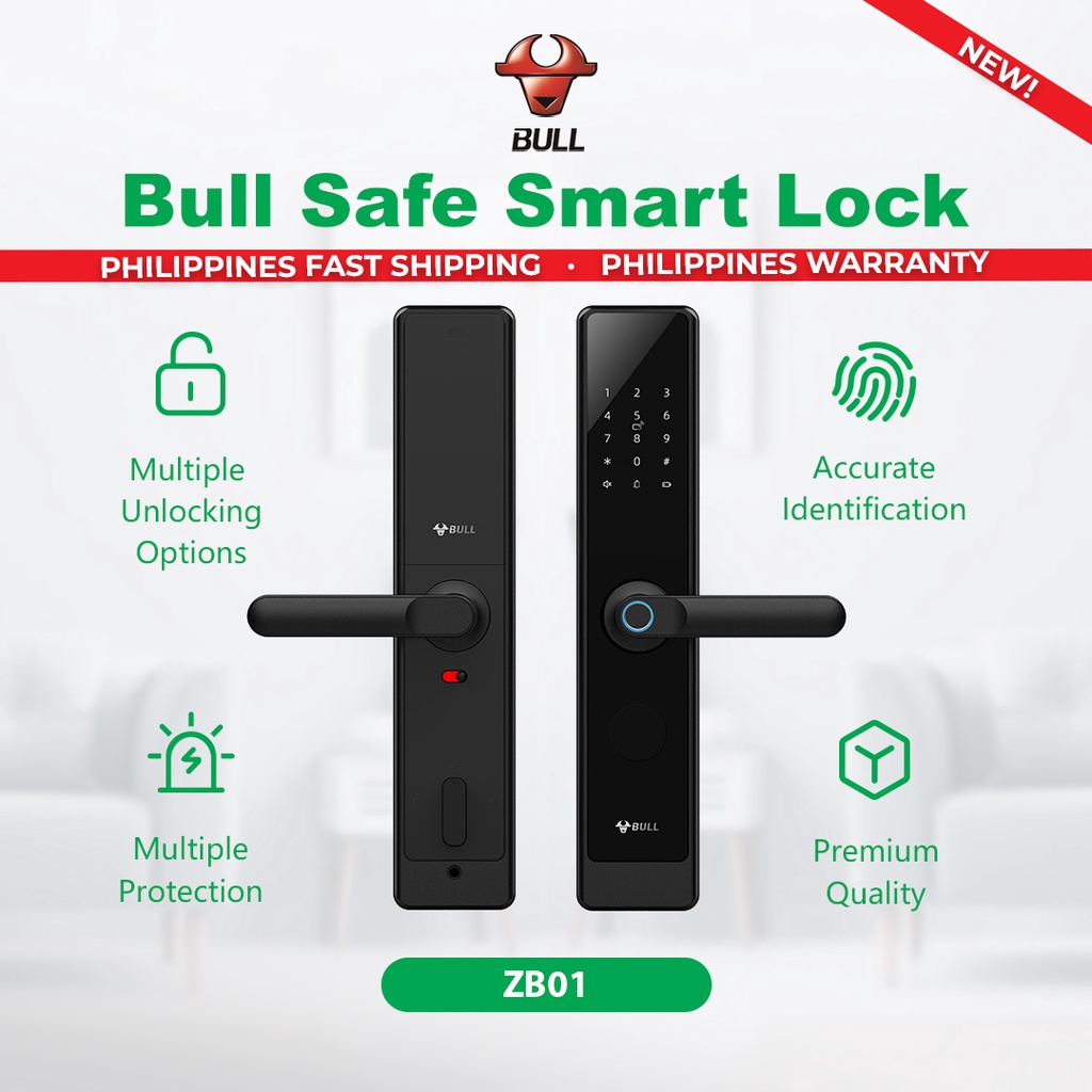 PHILIPPINE 2 years warranty BULL safety Biometric Fingerprint Passcode ...