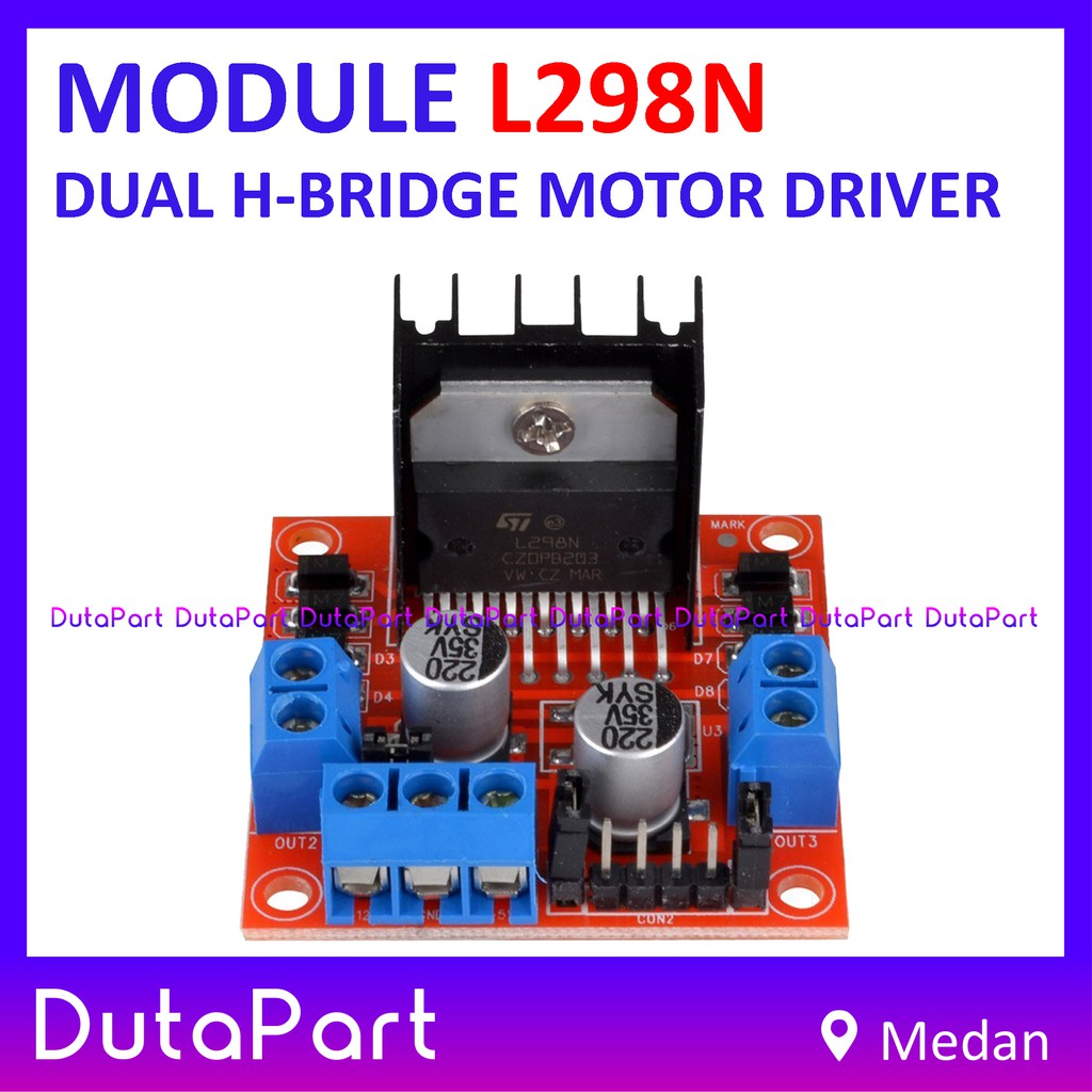 L298n dual h bridge dc stepper motor driver module arduino module l298 ...