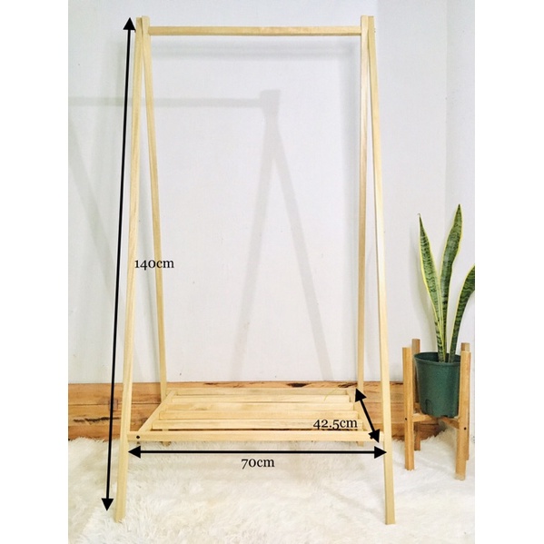 Wooden Clothes Rack | Shopee Philippines