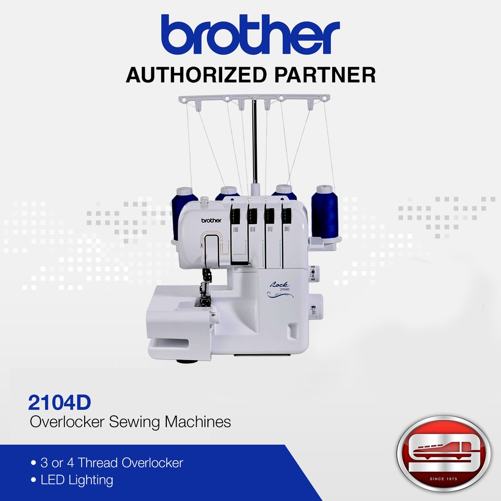 Brother 2104D Overlocker with Differential Feed Sewing Machines ...