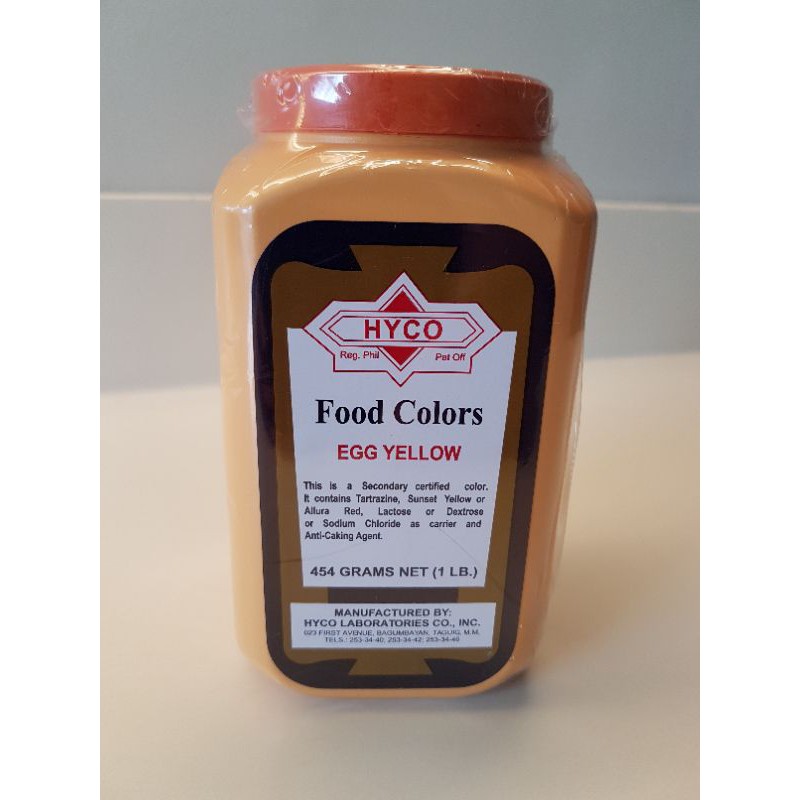 HYCO Food Color Egg Yellow (454 GRAMS) | Shopee Philippines