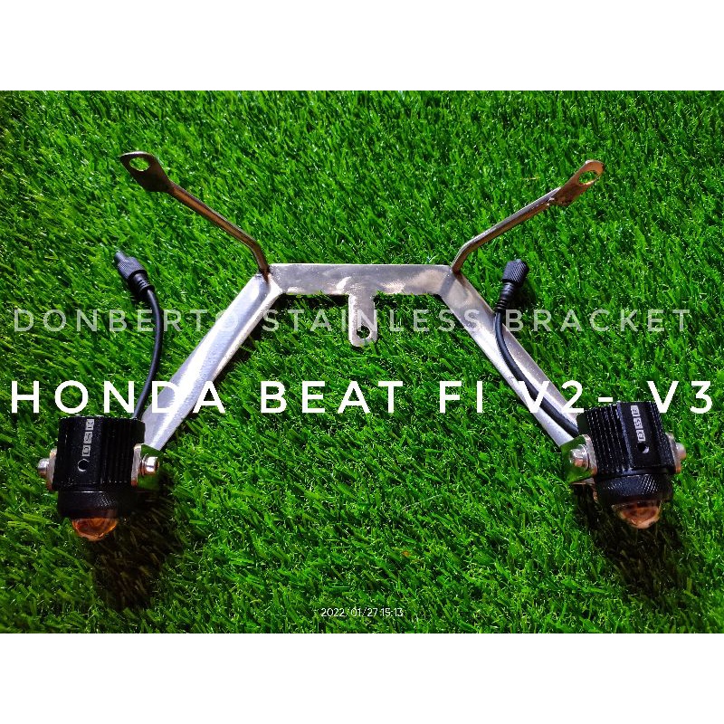 HONDA BEAT FI V2 HEAVY DUTY STAINLESS BRACKET FOR MINI DRIVING LIGHT V1 ...
