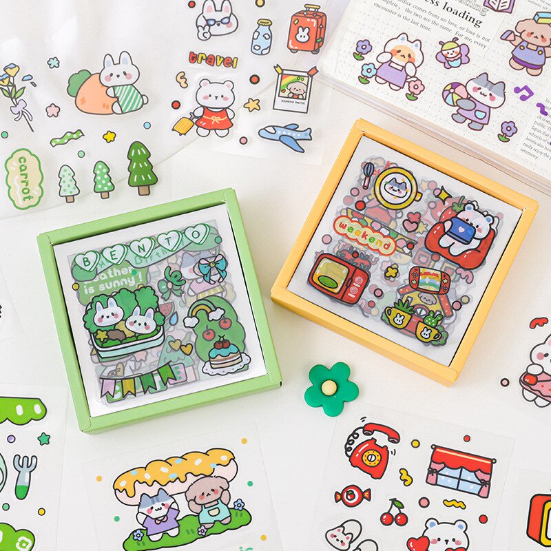 50 Sheets PVC Waterproof Cute Cartoon Sticker Set | Shopee Philippines