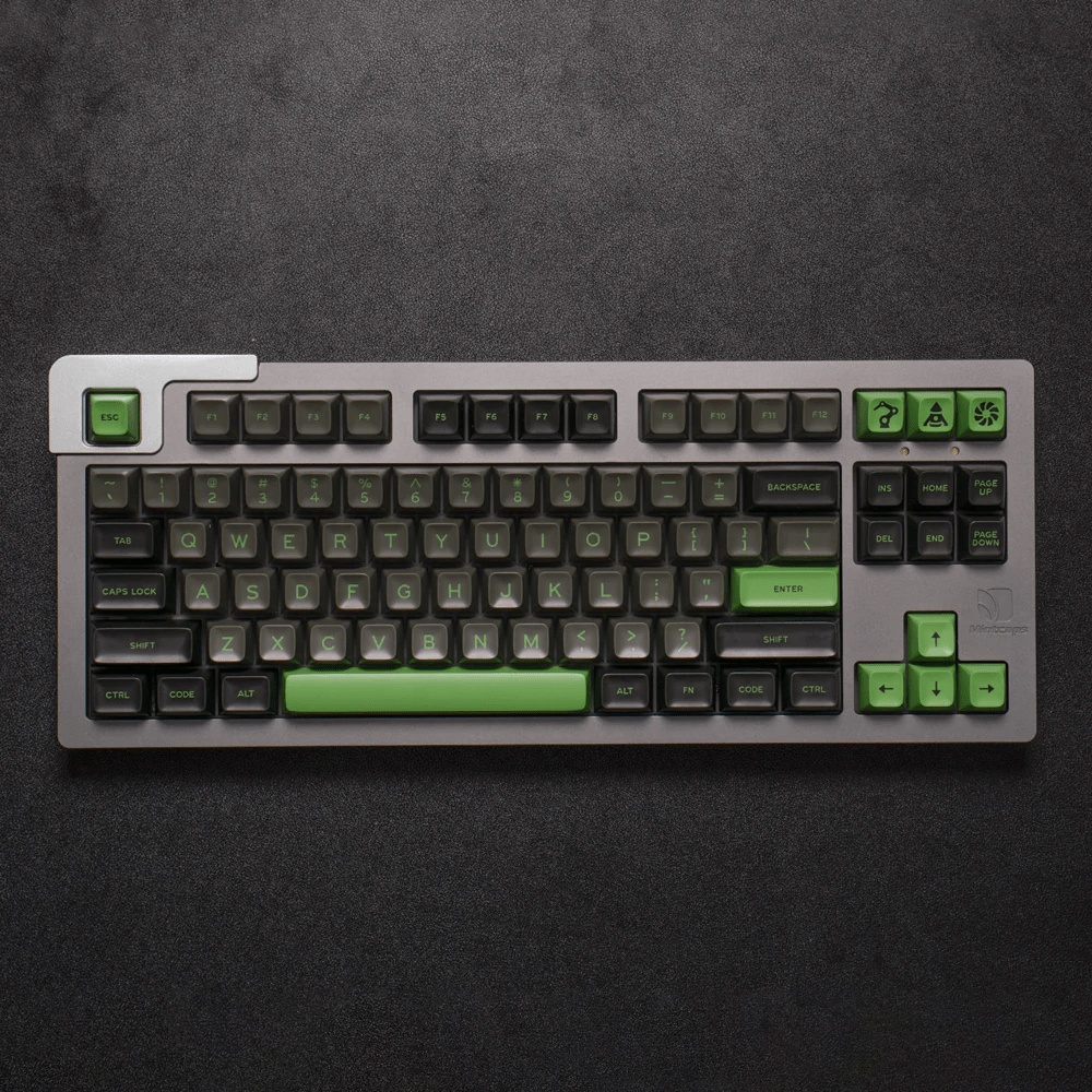 Shimmer Black Green 172 Keys ABS Doubleshot SA Profile Keycaps Set for ...