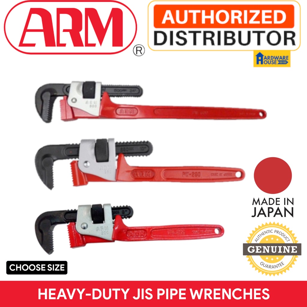 MADE IN JAPAN ORIGINAL Pipe Wrench JIS Forged HEAVY DUTY Yabi Tubo Yabe ...