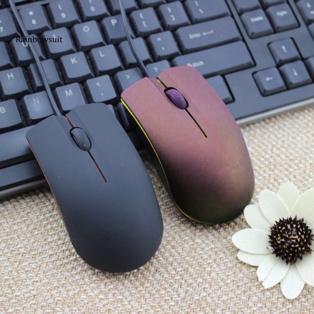 【RB】Matte Ergonomic 1200DPI 3 Keys USB 2.0 Wired Optical Gaming Mouse ...