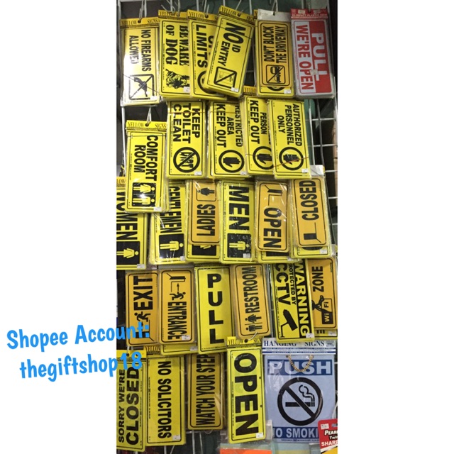 Yellow Hanging Signage | Shopee Philippines