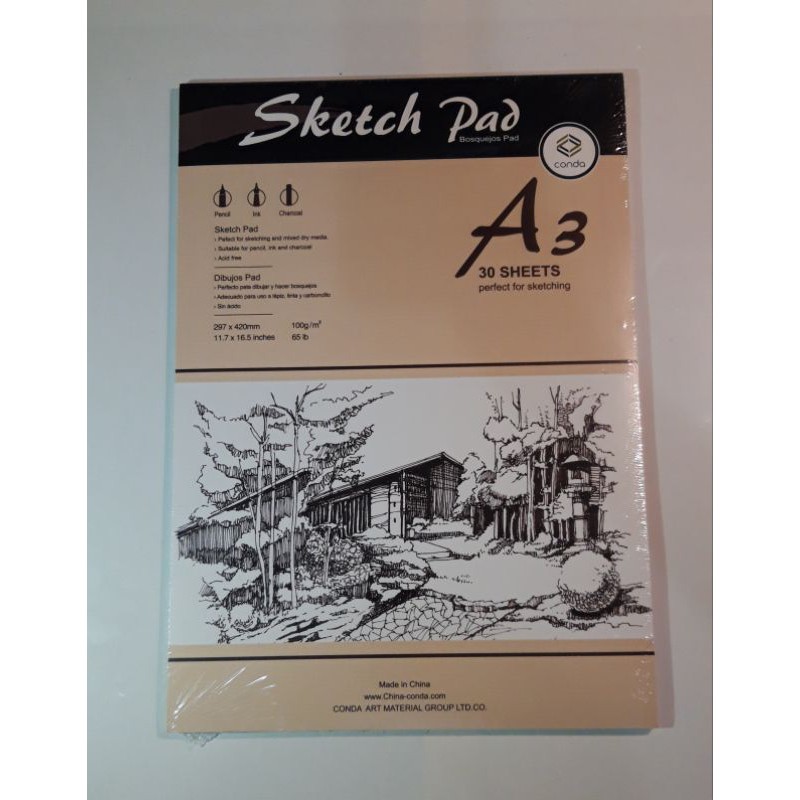 A3 Sketch Pad Drawing Pad for Artist good for sketching | Shopee ...