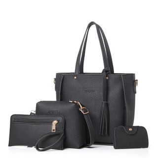 4 in 1 Bag Korean Bag Jingpin Leather Shoulder Bag | Shopee Philippines