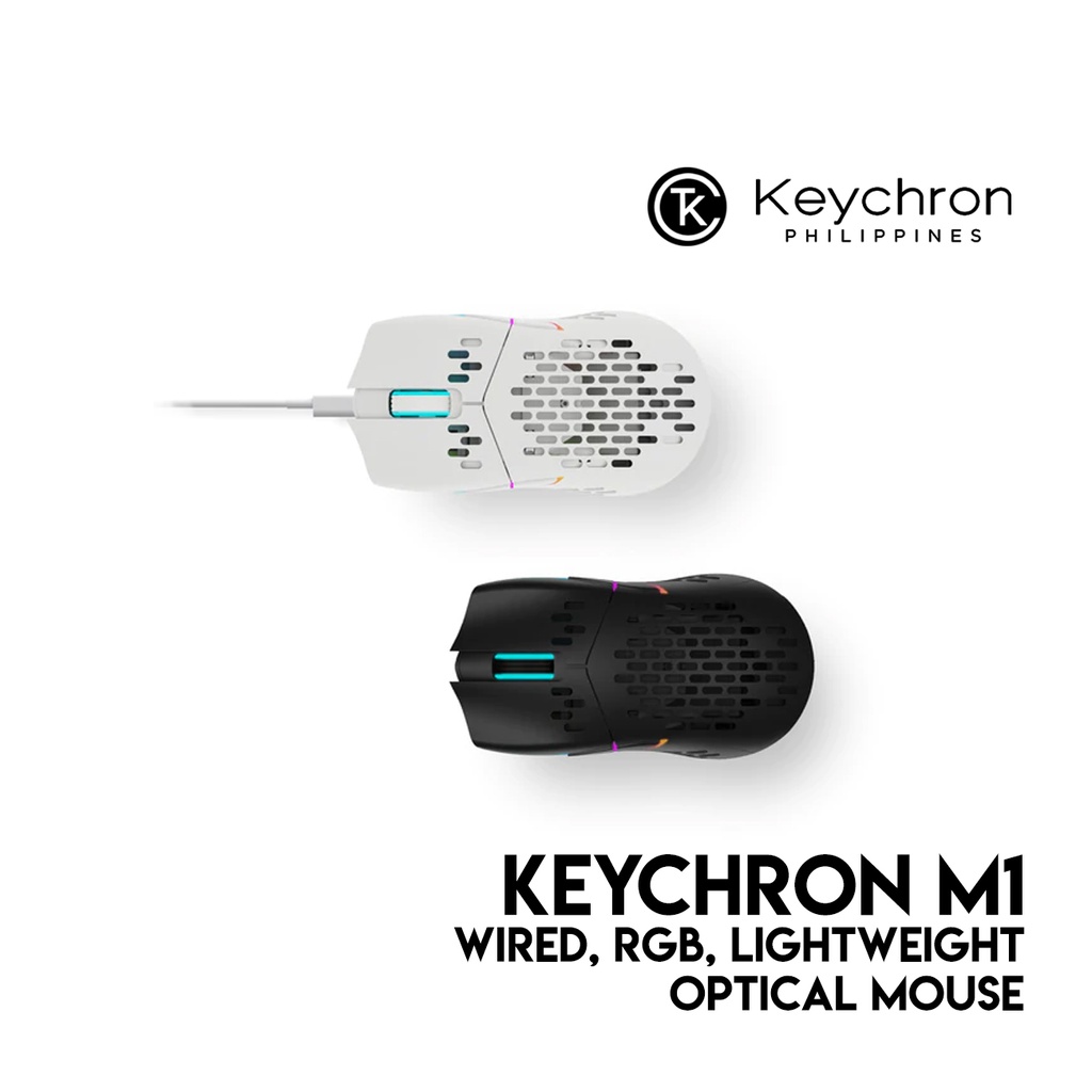 Keychron M1 Ultra-light Optical Mouse, 68g, PMW3389, 16,000 DPI, RGB ...