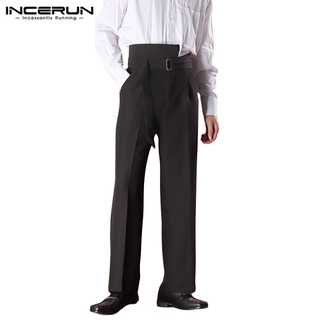 INCERUN Mens Irregular Black Loose Elastic Waist Harem Pants | Shopee ...