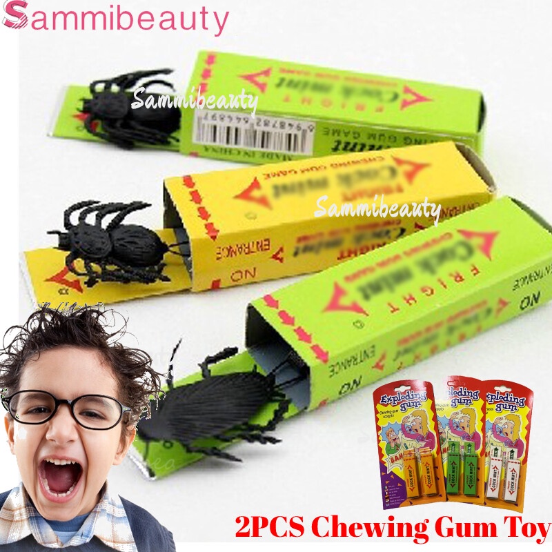 2pcs Delicateshy Joke Chewing Gum Toy Prank Trick Gag Cockroach Gum ...