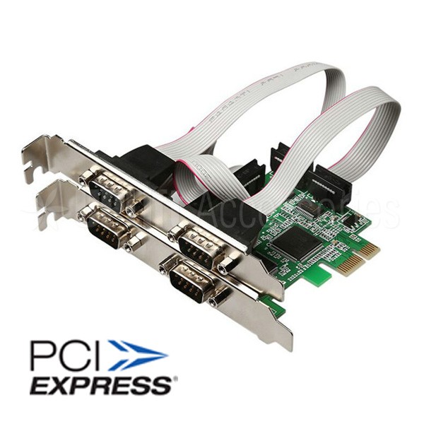 UPLift 4-Serial RS232 Port Expansion Card for PC (PCI-E Interface ...