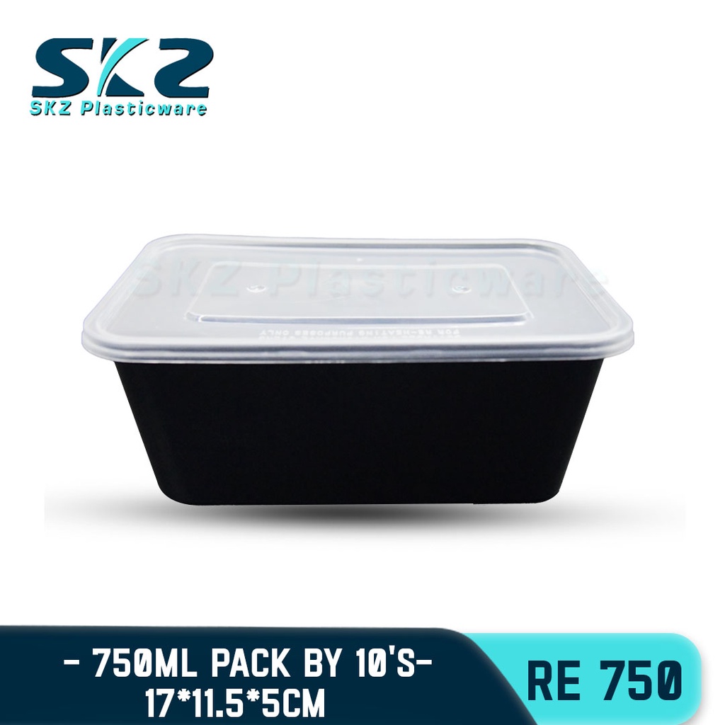 SKZ BLACK CONTAINER RECTANGULAR SERIES RE750 750ml ENVIRONMENTAL ...