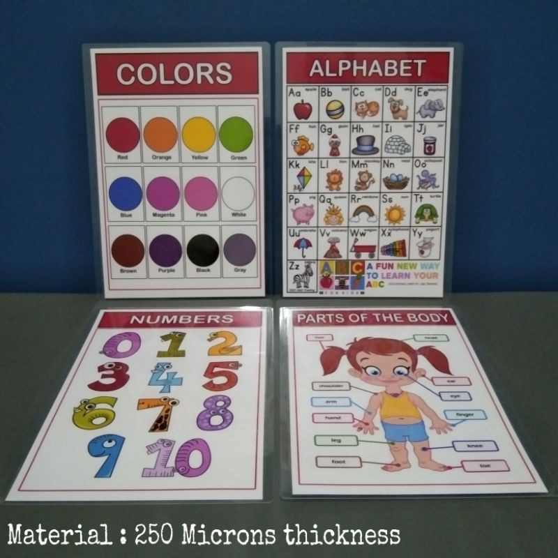 Educational chart a4 size laminated makapal | BeeCost Educational chart a4 size laminated makapal | BeeCost