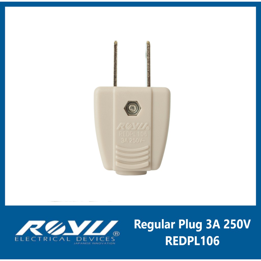 Royu Regular Plug 3A 250V REDPL106 Original Authentic | Shopee Philippines