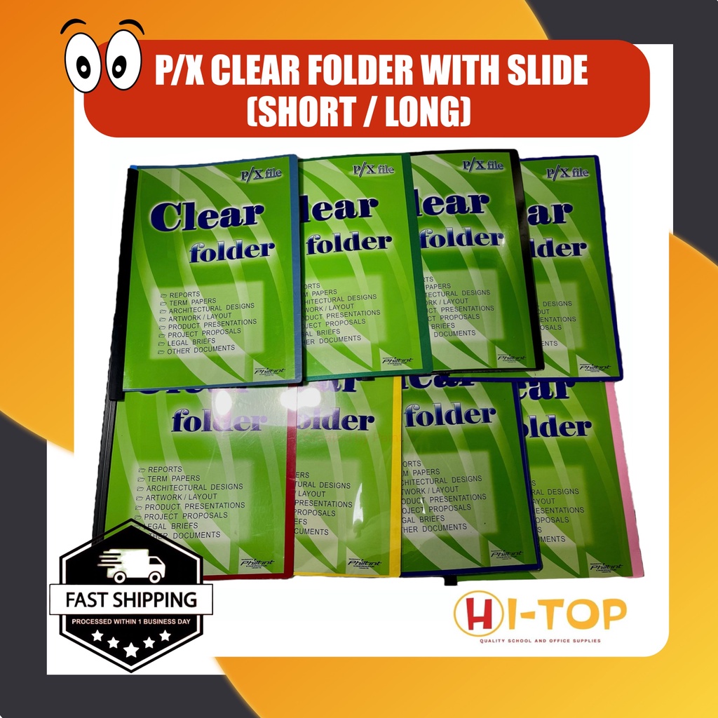 Clear Folder Long And Short L Folder Presentation With Slide Clear Cover