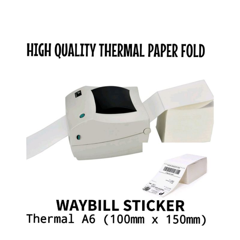 Waybill Sticker Thermal Paper A6| 100mm x 150mm Scratch Resistance ...