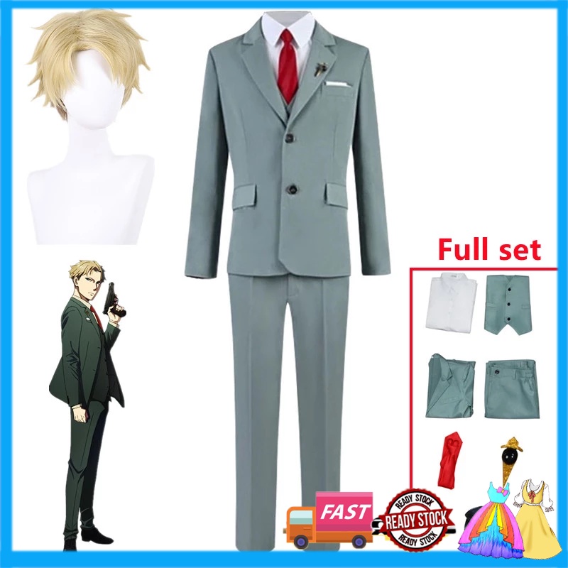 Spy Family Loid Forger Cosplay Costume Suits+Wig Twilight Cosplay Short ...
