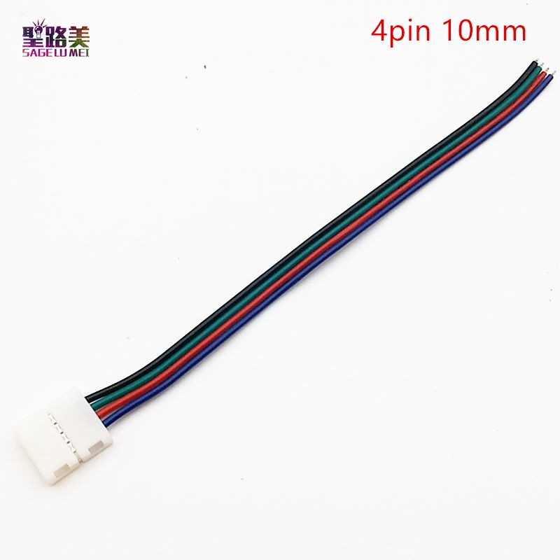 10pcs/lot 2pin 8mm 10mm Single Color 4pin 10mm RGB 5pin RGBW Connector 3pin Ws2811 2812b Single ...