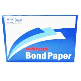 Advance Bond Paper Letter Size, short bond paper, 8 1/2" x 11" 500 ...