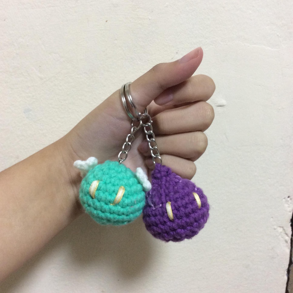 GENSHIN IMPACT Handmade Crocheted Slime Amigurumi Keychain (READ ...